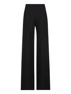 Gucci Technical Stretch Wool Wide Leg Trousers - Black