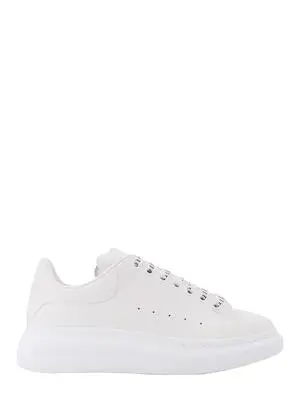Alexander McQueen Low Top Leather Sneakers - White