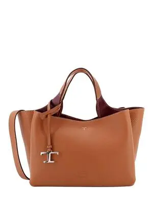 TOD'S Leather Satchel Bag - Brown