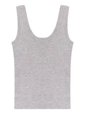 BRUNELLO CUCINELLI BRUNELLO CUCINELLI Ribbed Cashmere And Wool Tank Top With Monili Detail