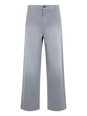 Miu Miu Miu Miu Cotton Trousers Silver