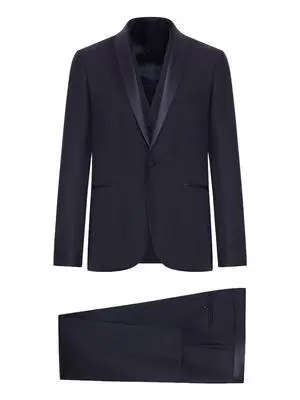 Tagliatore Tailored Wool Tuxedo - Blue