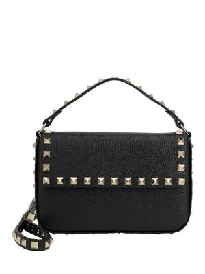 Valentino Garavani Mini Rockstud Calfskin Bag - Black