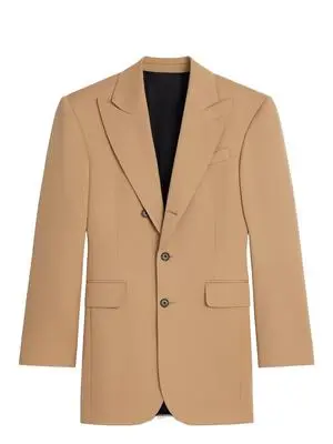 Celine Wool Jacket With Diagonal Weave - Multicolor