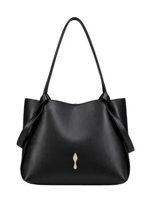 CHRISTIAN LOUBOUTIN Bettina Small Calfskin Tote Bag - Black