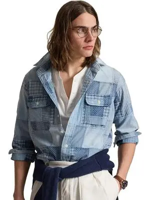 Ralph Lauren Classic Fit Patchwork Workshirt - Indigo Patchwork