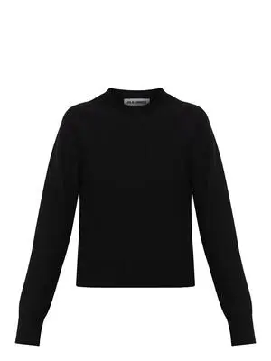 JIL SANDER Wool Crew Neck Sweater - Black