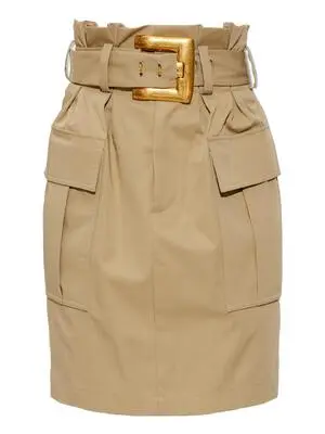 Balmain Belted Cargo Mini Skirt - Beige