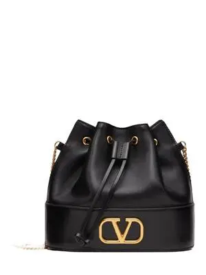 Valentino Garavani Vlogo Signature Mini Bucket Bag - Black