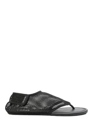Alaïa Fishnet Thong Sandals - Black