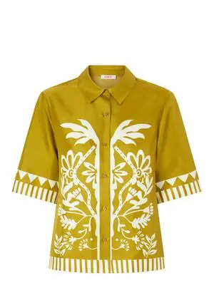 ERES Emeraude Printed Silk Shirt - Yellow