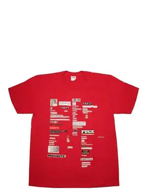 Supreme Cutouts Tee Shirt - Red