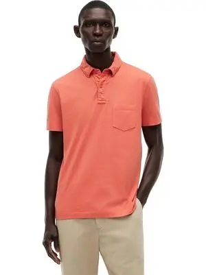 Tommy Hilfiger Regular Fit Jersey Pocket Polo Red - Pulp Coral