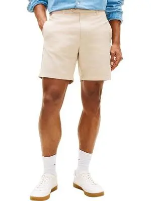 Tommy Hilfiger Cotton-linen Blend Shorts - Casablanca