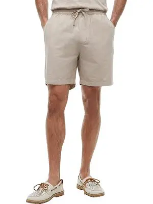 Tommy Hilfiger Regular Fit Cotton-linen Blend Shorts - Casablanca