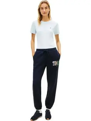 Tommy Hilfiger Multicolor Logo Sweatpants - Navy