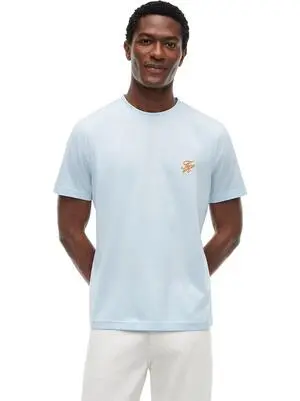Tommy Hilfiger Embroidered Script Monogram T-shirt Blue - Keepsake Blue