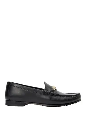 Tommy Hilfiger Chain-link Leather Loafers - Black