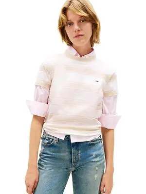 Tommy Hilfiger Striped T-shirt - White Clay / Multi Stripe