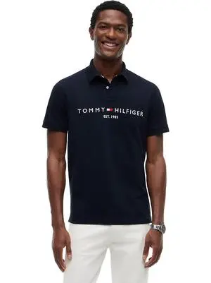 Tommy Hilfiger Embroidered Tommy Logo Polo - Navy