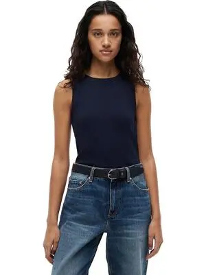 Tommy Hilfiger Slim Fit Tank Top In Regenerative Cotton - Navy