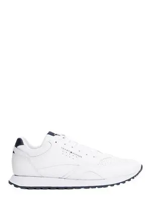 Tommy Hilfiger Leather-mix Runner Sneakers - White