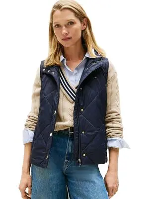 Tommy Hilfiger Padded Quilted Vest - Navy Blue