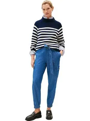 Tommy Hilfiger Belted Cargo Joggers - Dark Chambray