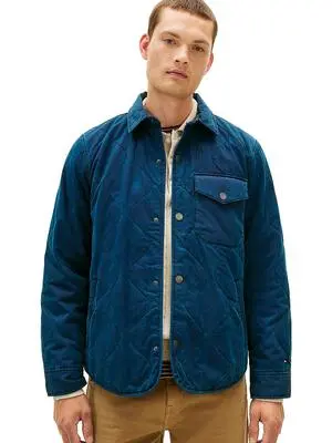 Tommy Hilfiger Quilted Shirt Jacket - Navy
