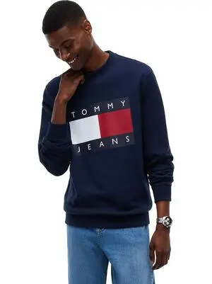 Tommy Hilfiger Big Flag Logo Sweatshirt - Navy