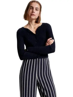 TOMMY HILFIGER Tommy Hilfiger Cable Knit Cropped Sweater