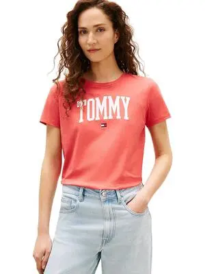 Tommy Hilfiger Varsity Logo T-shirt - Vintage Red