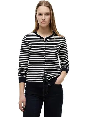 Tommy Hilfiger Striped Cardigan - Navy Blue