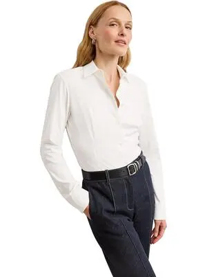 M.M.LAFLEUR M.M.LAFLEUR Clemens Flex Shirt Knit Poplin White