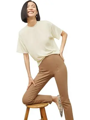 M.M.LAFLEUR Foster Cigarette Pants In Powerstretch - Saddle