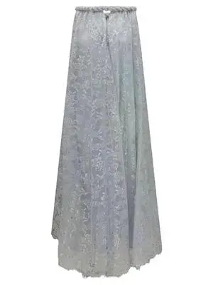 Zimmermann Metallic Lace Maxi Dress - Silver