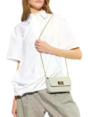 Furla 1927 Mini Leather Shoulder Bag - Grey