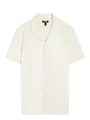 Paige Oliver Short-sleeved Ribbed-knit Shirt - Neutrals