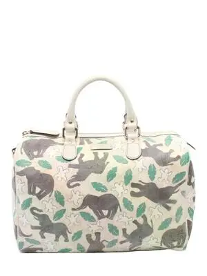 Gucci Gucci GG Supreme Elephant Boston Bag Neutrals
