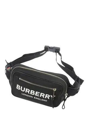 Burberry Econyl Nylon Logo Bum Bag - Black