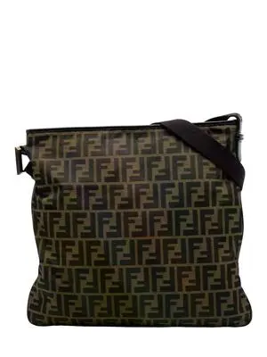 Fendi Zucca Canvas Crossbody Bag - Brown
