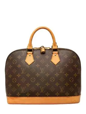 LOUIS VUITTON Monogram Alma Pm Handbag - Brown