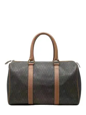 Dior Honeycomb Coated Canvas Boston Bag - Black