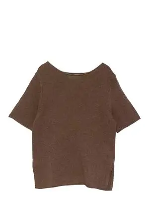 Marc O'polo Short Sleeve Boat Neck Sweater - Brown