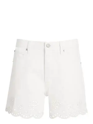 FRAME Frame Eyelet Long Hang Denim Shorts