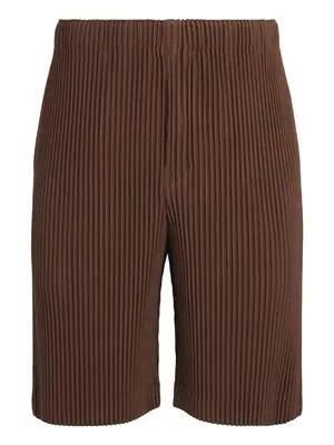 Issey Miyake Pleated Shorts - Brown