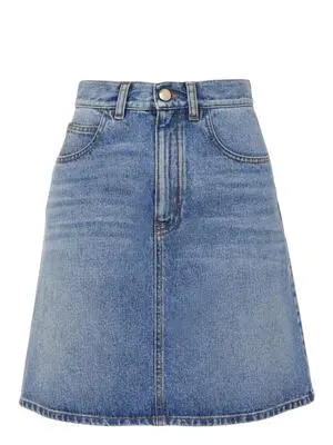 CHLOÉ Chloé Denim Mini Skirt With Marcie Buckle Detail