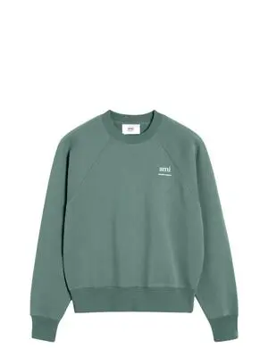Ami Logo Embroidered Crewneck Sweatshirt - Antique Clay