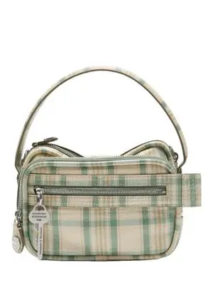 Acne Studios Check-print Leather Crossbody Bag - Nude