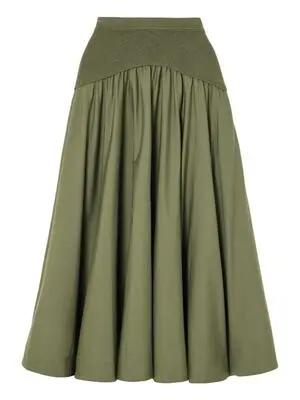 SIMKHAI SIMKHAI Knitted-Panel Midi Skirt